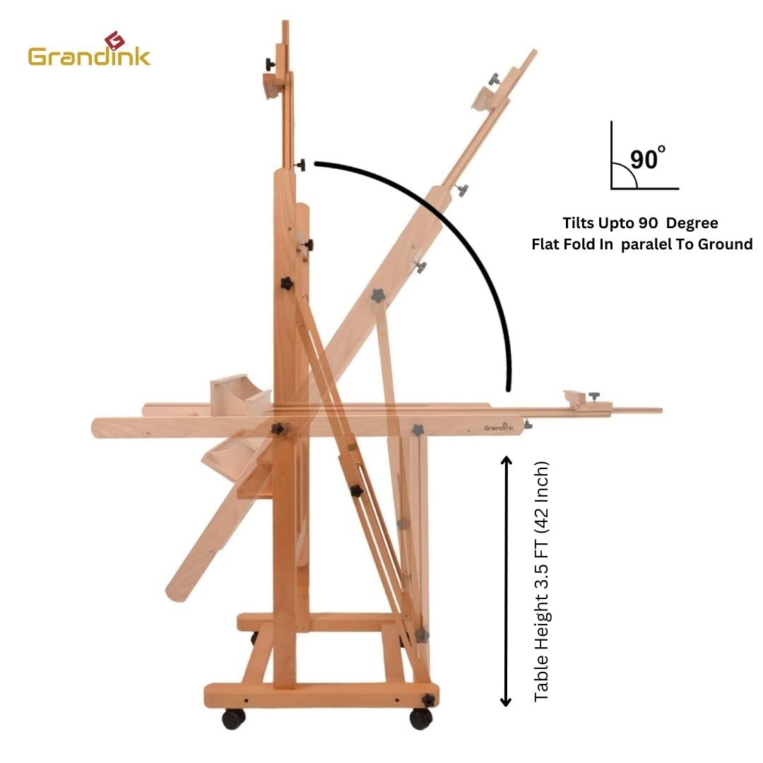 Adjustable Painting Easel Stand with Castor Wheels