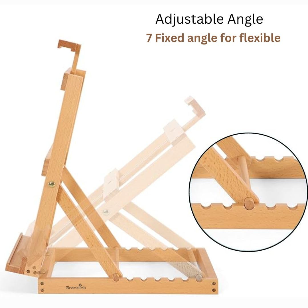 Grandink®H-Frame Beechwood Tabletop Wooden Easel - Grandink