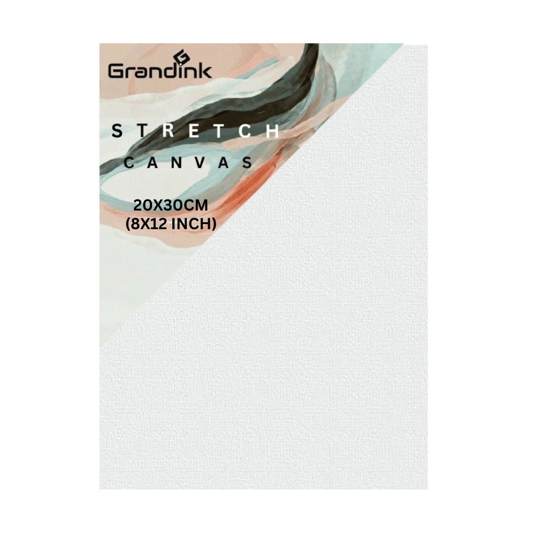 Grandink 8X12 Inches Stretched Canvas for Painting (Set-3)