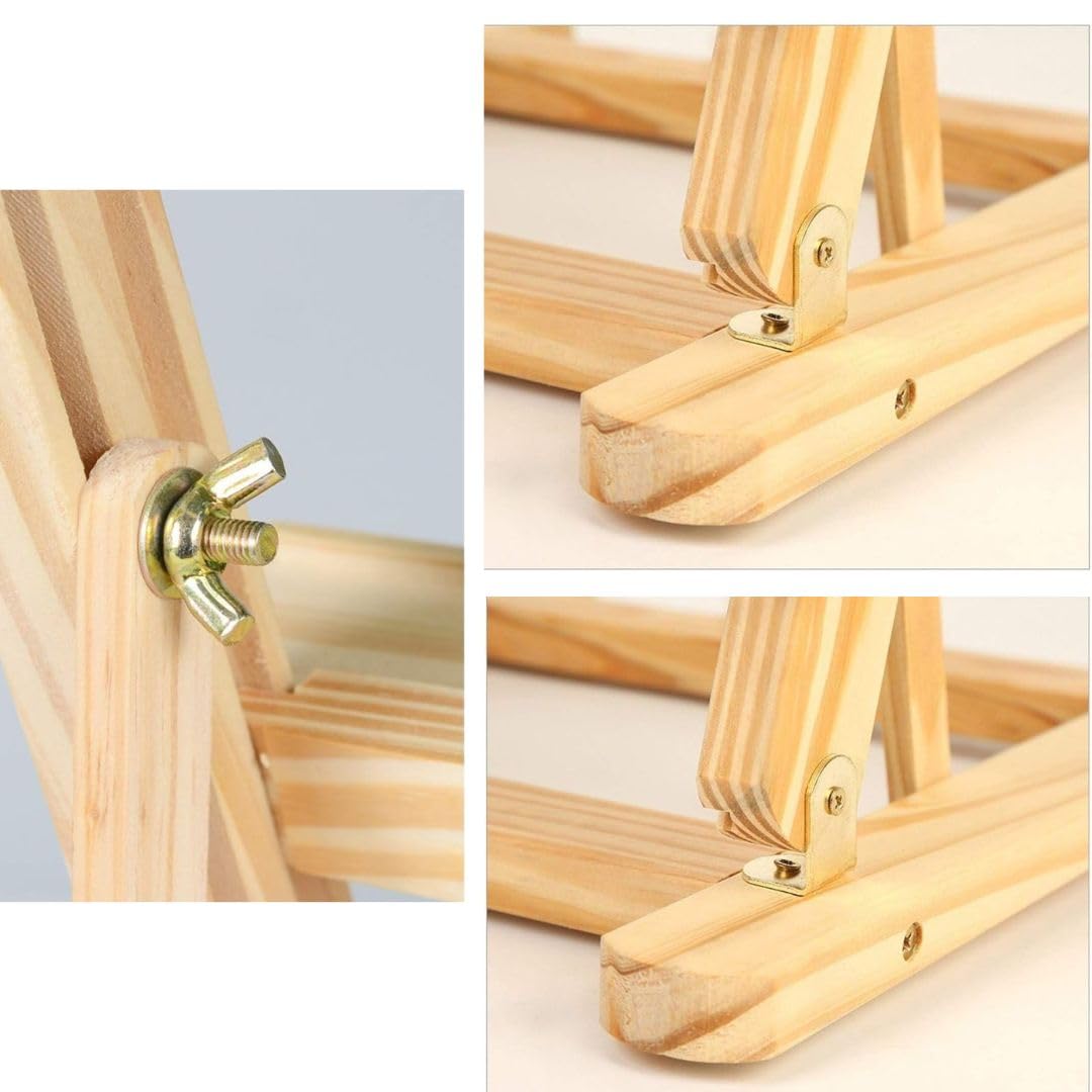 Grandink 38 Inch High Tabletop Pine Wood H-Frame Easel - Grandink